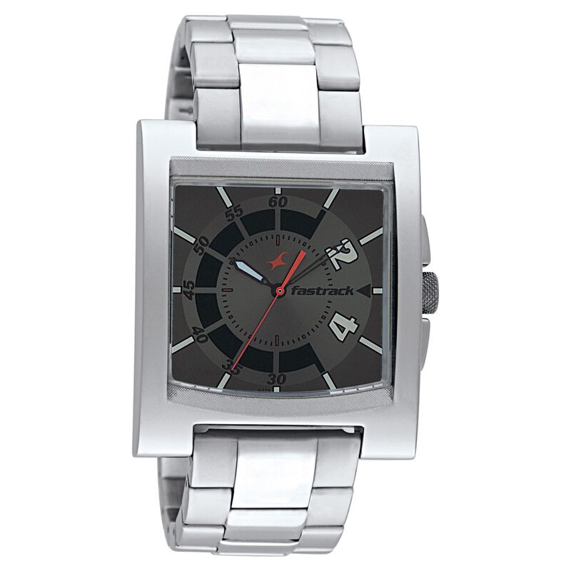 Buy Online Fastrack Quartz Analog Black Dial Stainless Steel Strap ...
