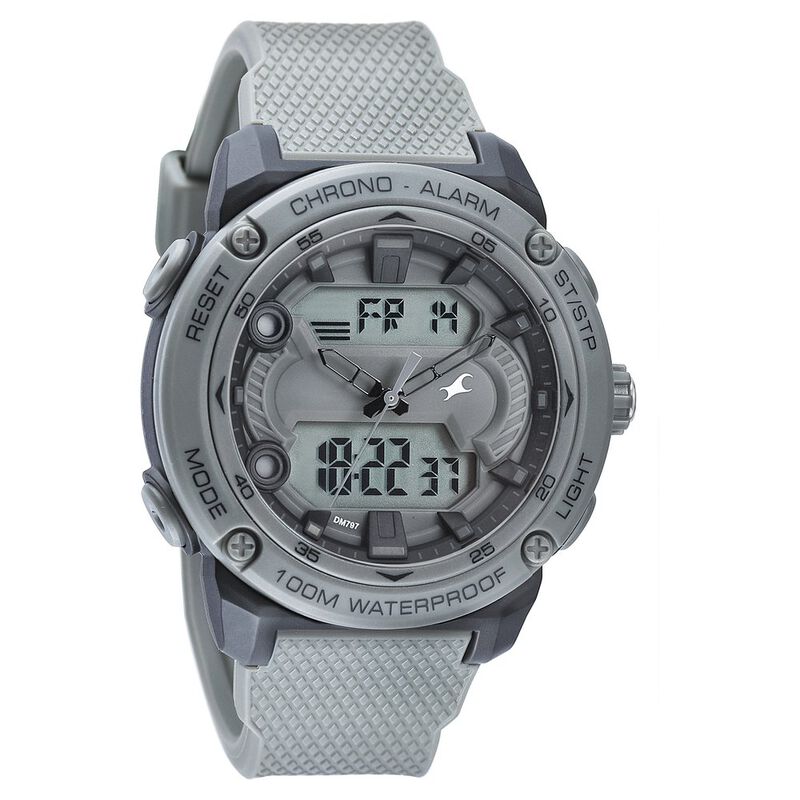 Buy Online Fastrack Streetwear Grey Dial with Grey Colour Strap Watch ...
