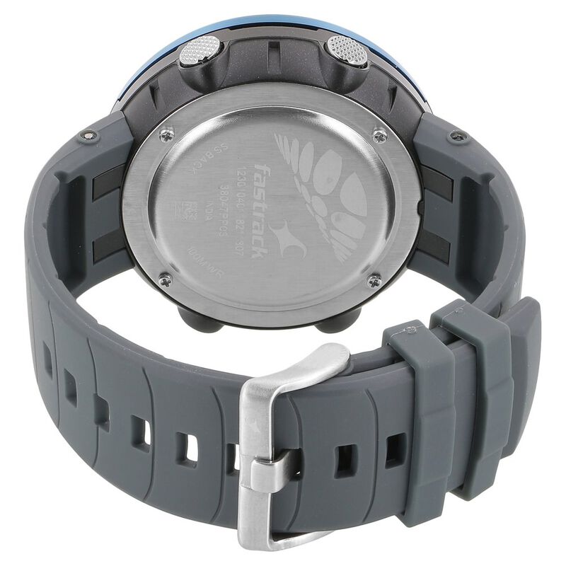 Fastrack Trendies Digital Grey Dial Plastic Strap Watch for Guys