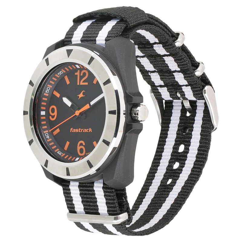 Fastrack Trendies Quartz Analog Grey Dial Plastic Strap Watch for Guys