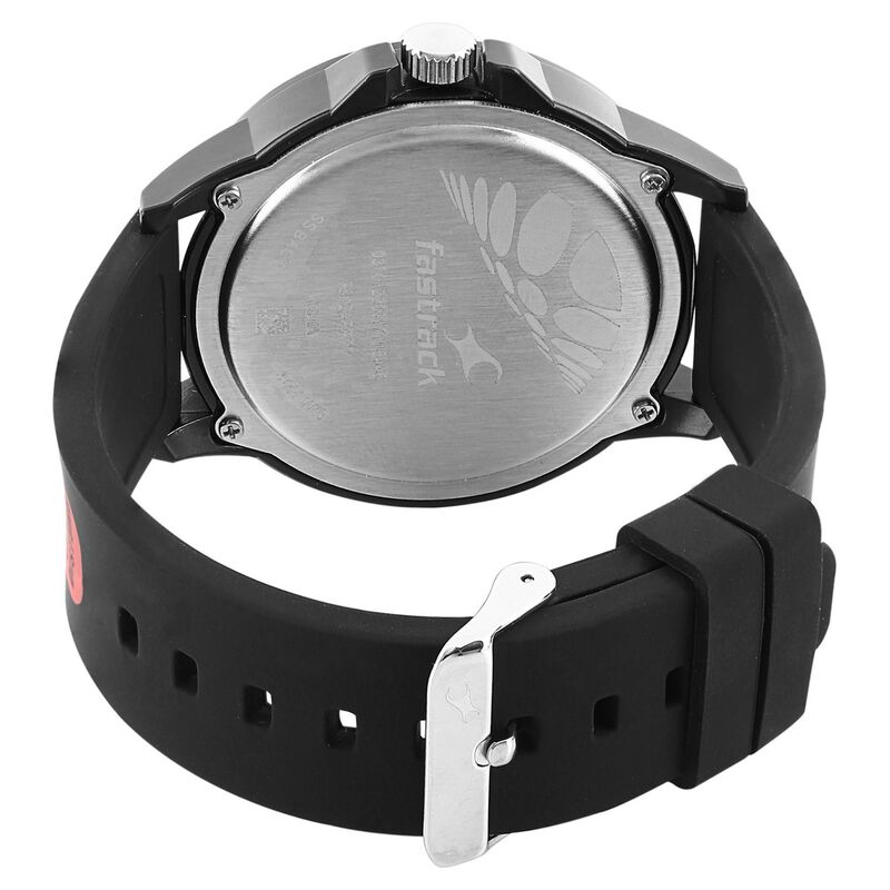 Fastrack Tees Quartz Analog White Dial Silicone Strap Unisex Watch