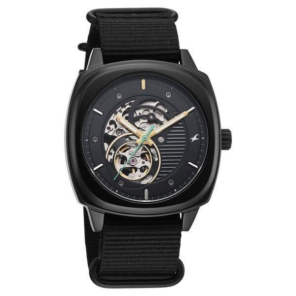 Buy Online Fastrack Automatics Collection Black Dial Black Stainless ...