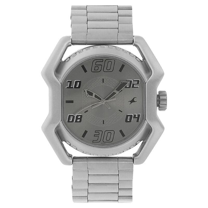 Buy Online Fastrack Quartz Analog Grey Dial Metal Strap Watch for Guys ...