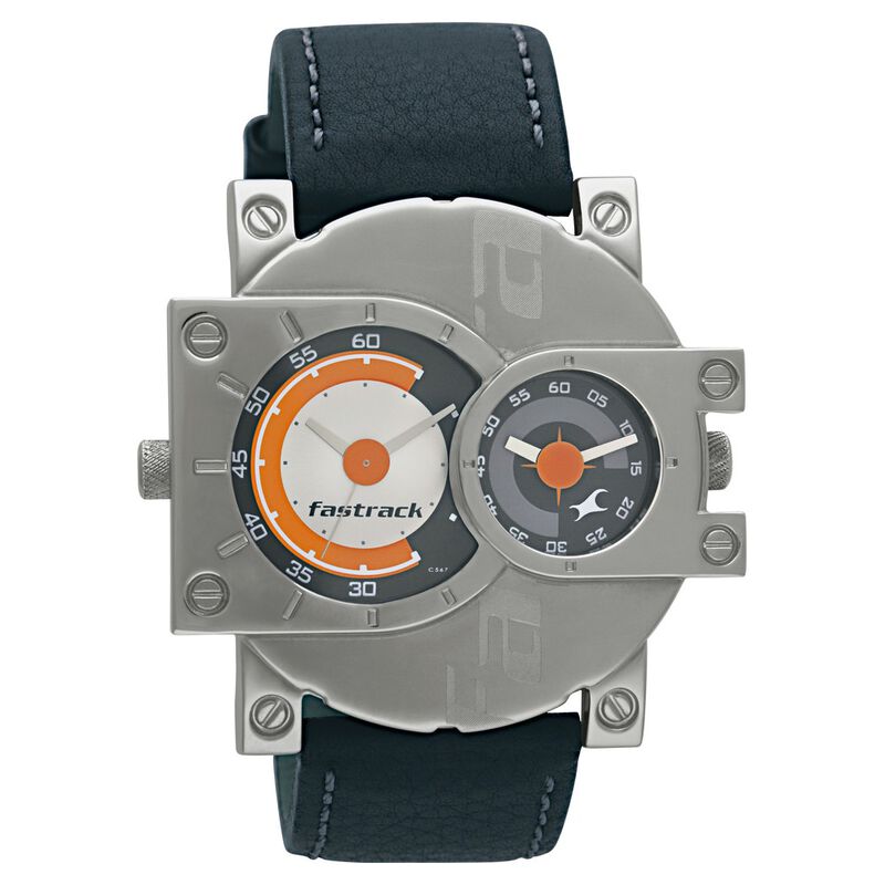 Buy Online Fastrack Quartz Analog Black Dial Leather Strap Watch for ...