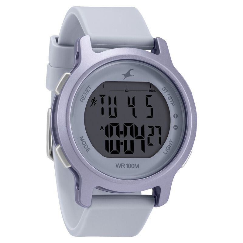 Buy Online Fastrack Street Line Digital Dial Purple Silicone Strap ...