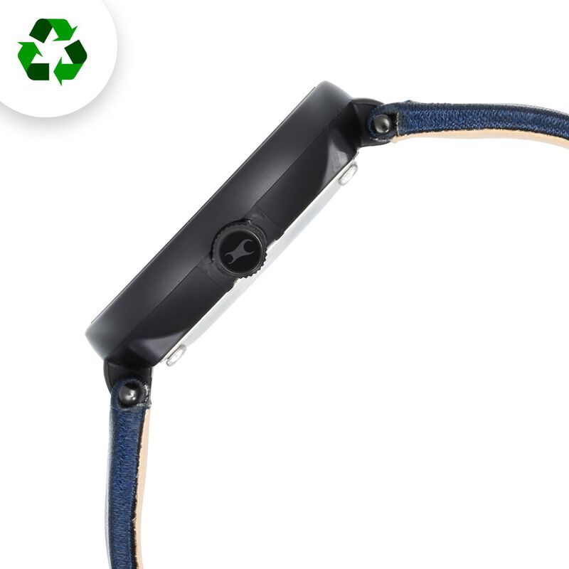 Fastrack Revibe Quartz Analog Blue Dial Fabric Strap Watch for Girls