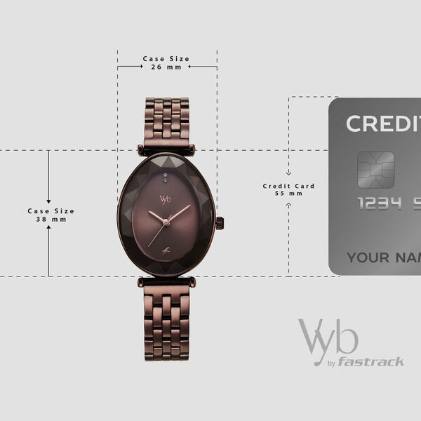 Buy Online Vyb Prodigy By Fastrack Quartz Analog Brown Dial Brown ...