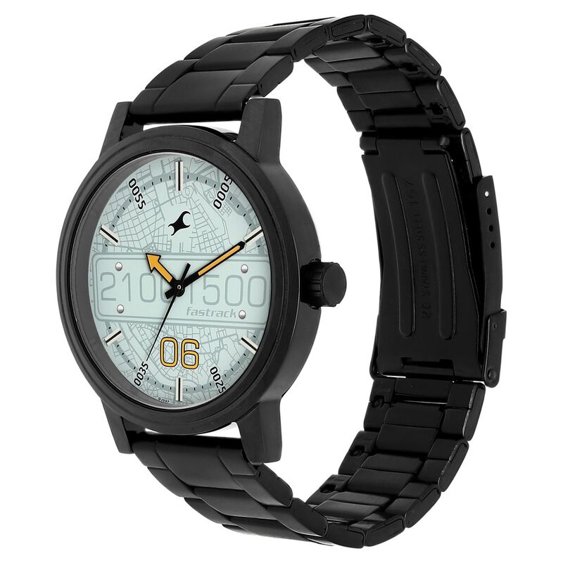 Fastrack Road Trip Quartz Analog Blue Dial Stainless Steel Strap Watch ...