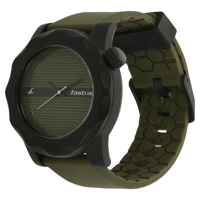 Fastrack Quartz Analog Green Dial Plastic Strap Watch for Unisex