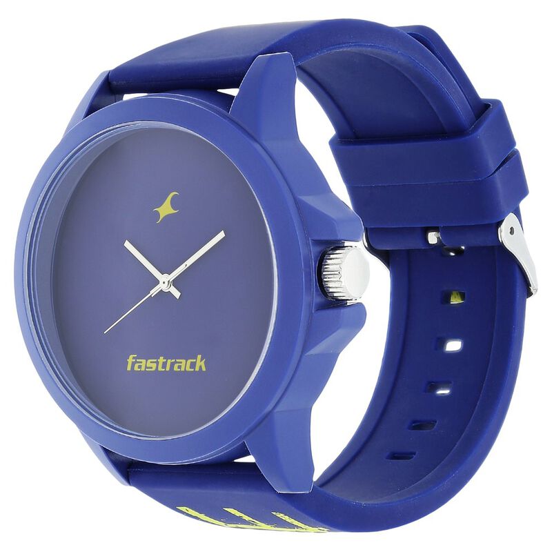 Fastrack All Nighters Quartz Analog Blue Dial Silicone Strap Unisex Watch