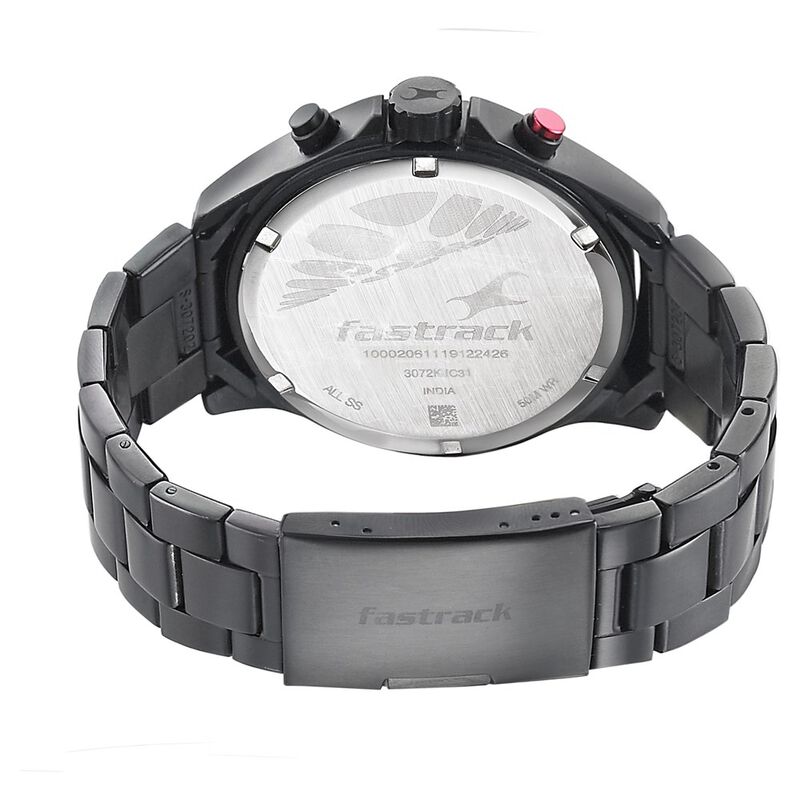 Fastrack Hitlist Quartz Chronograph Black Dial Stainless Steel Strap ...