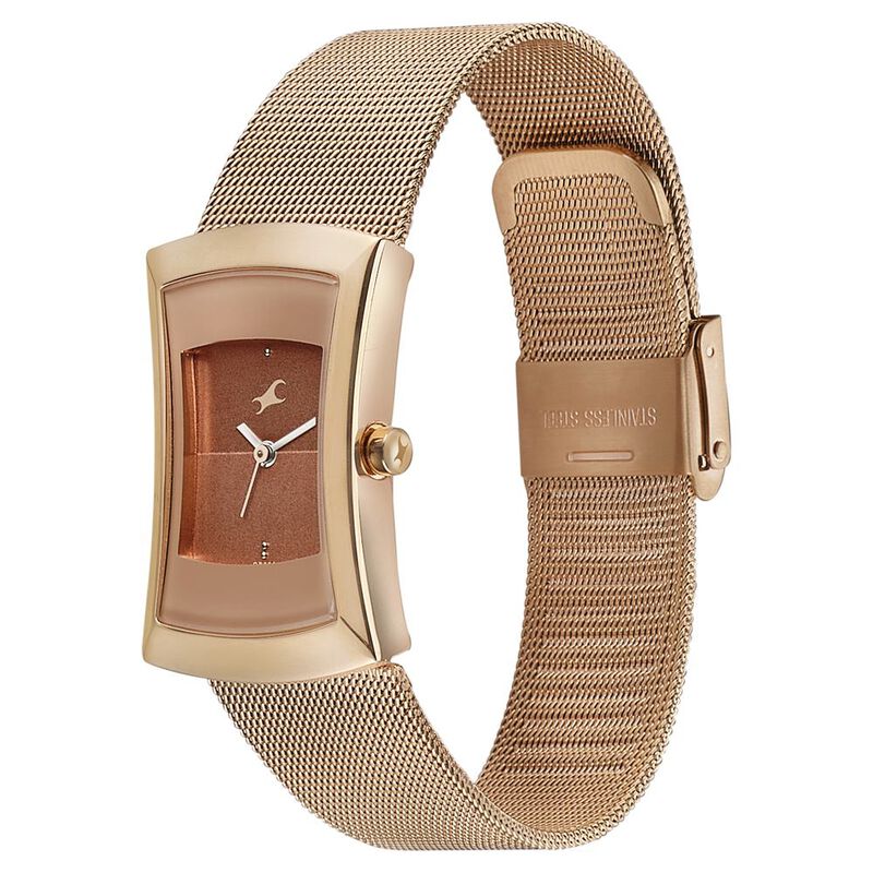 Fastrack Pulse Quartz Analog Two Toned Dial Stainless Steel Strap Watch ...
