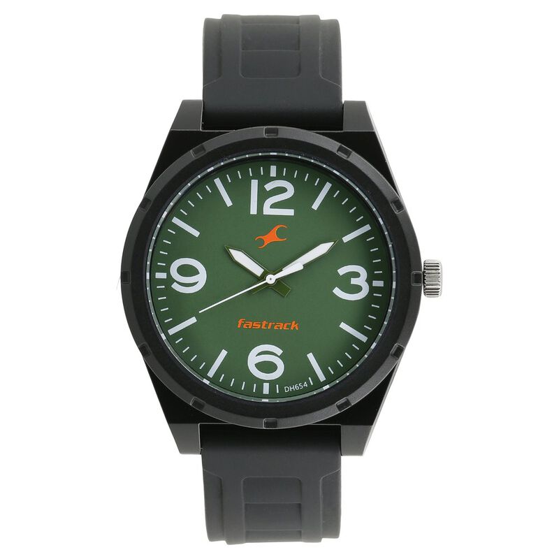 Buy Online Fastrack Trendies Quartz Analog Green Dial Silicone Strap ...