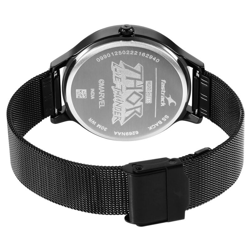 Fastrack Thor Quartz Analog Black Dial Stainless Steel Strap Watch for ...