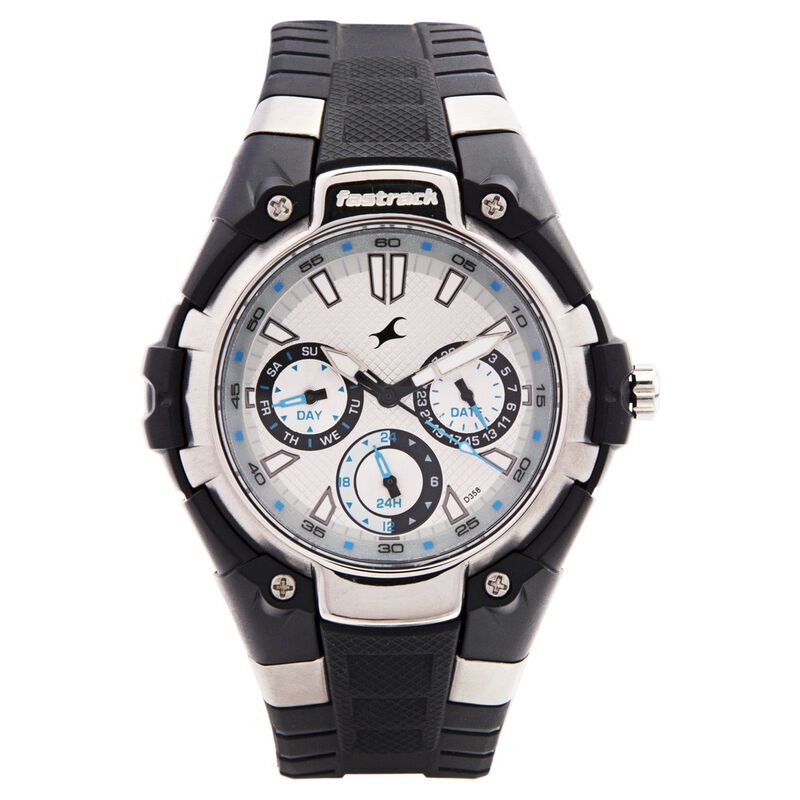 Buy Online Fastrack Quartz Analog Silver Dial Plastic Strap Watch for ...