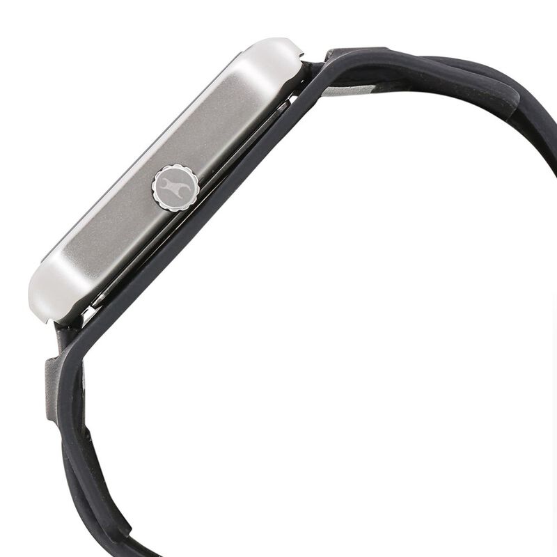 Fastrack Loopholes Quartz Analog Grey Dial Leather Strap Watch for Guys