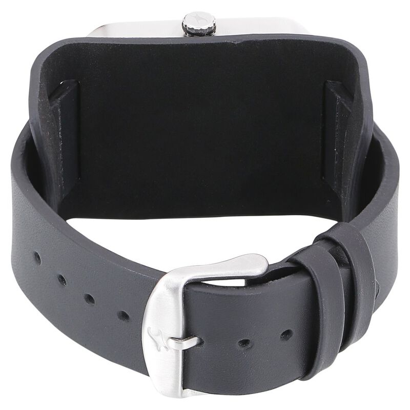 Fastrack Loopholes Quartz Analog Grey Dial Leather Strap Watch for Guys