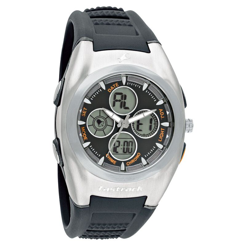Buy Online Fastrack Quartz Analog Digital Black Dial Plastic Strap ...