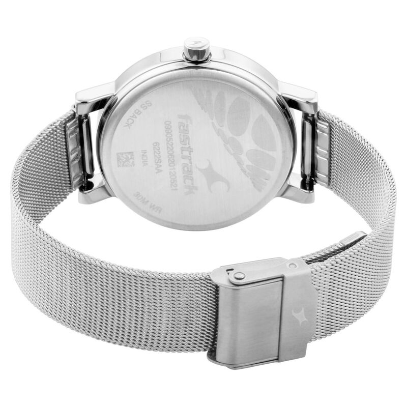 Fastrack Bare Basics Quartz Analog Blue Dial Stainless Steel Strap ...