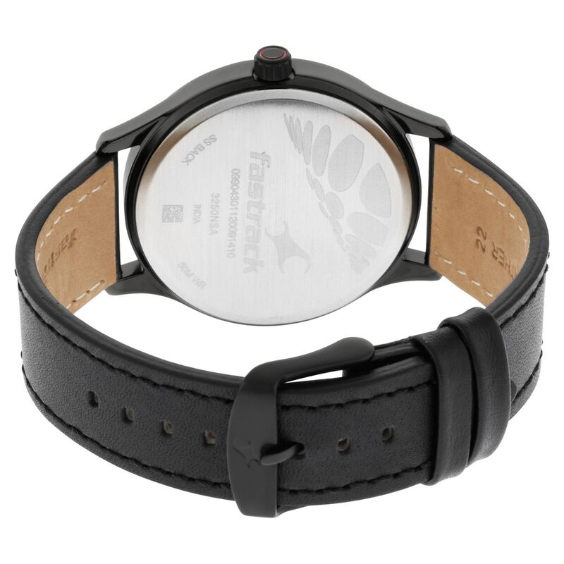 Fastrack Gamify Quartz Analog Grey Dial Leather Strap Watch for Guys
