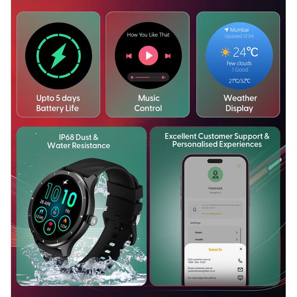 Buy Online Fastrack Revoltt FR2 with 3.50 cm UltraVU Display, Advanced ...