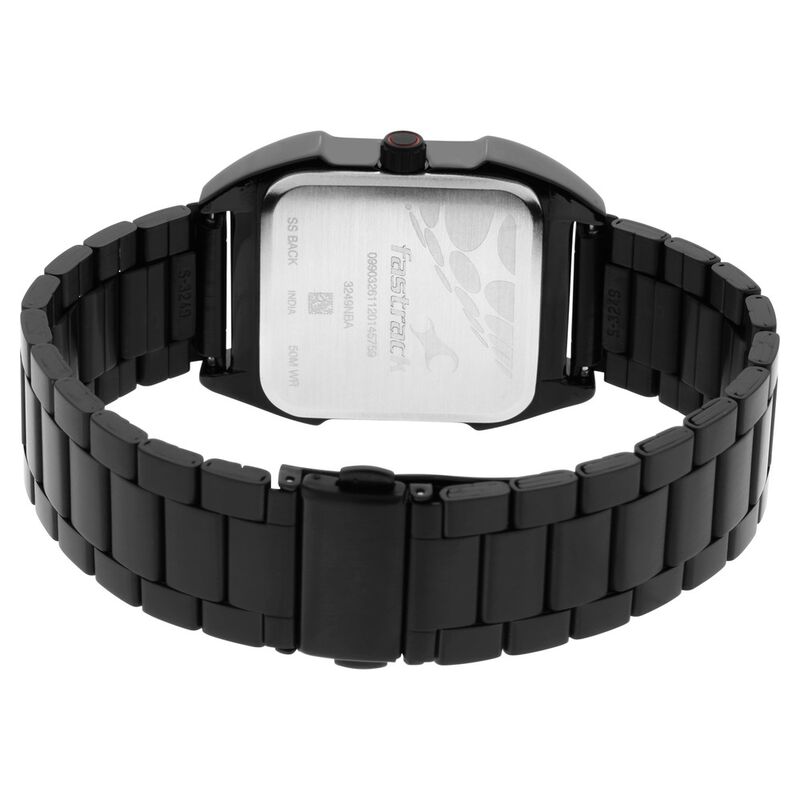 Fastrack Gamify Quartz Analog with Day and Date Black Dial Metal Strap ...