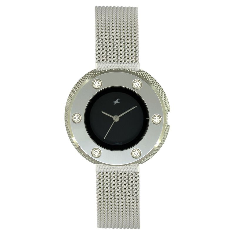 Buy Online Fastrack Quartz Analog Silver Dial Stainless Steel Strap ...