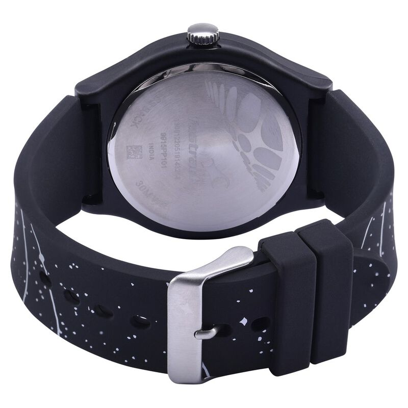 Fastrack Space Rover Quartz Analog Black Dial Silicone Strap Unisex Watch