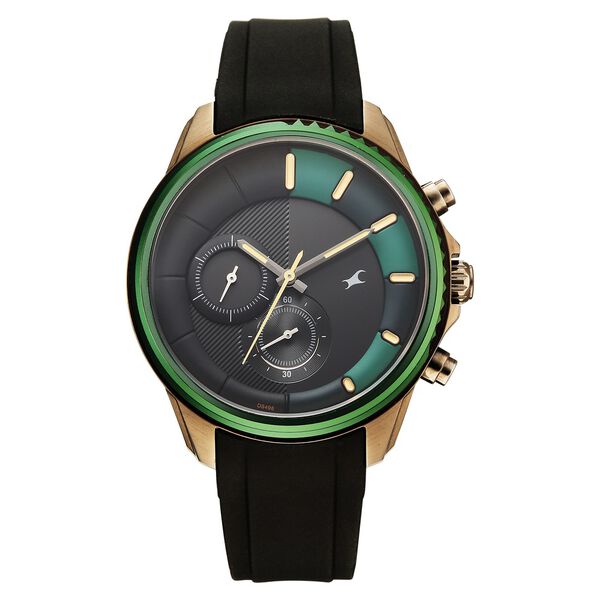 Buy Online Fastrack Wild Quartz Chronograph Two Toned Dial Black ...