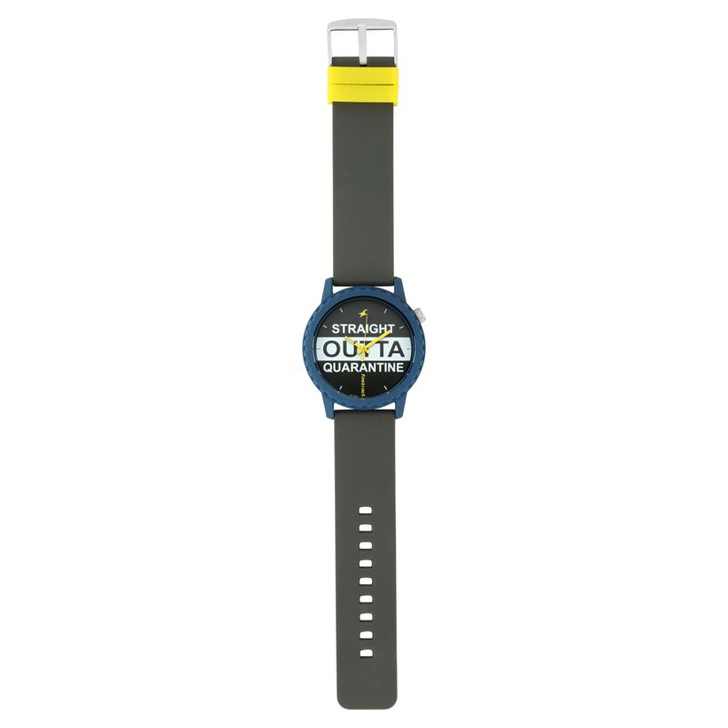 Fastrack Lockdown Quartz Analog Bicolour Dial Silicone Strap Unisex Watch