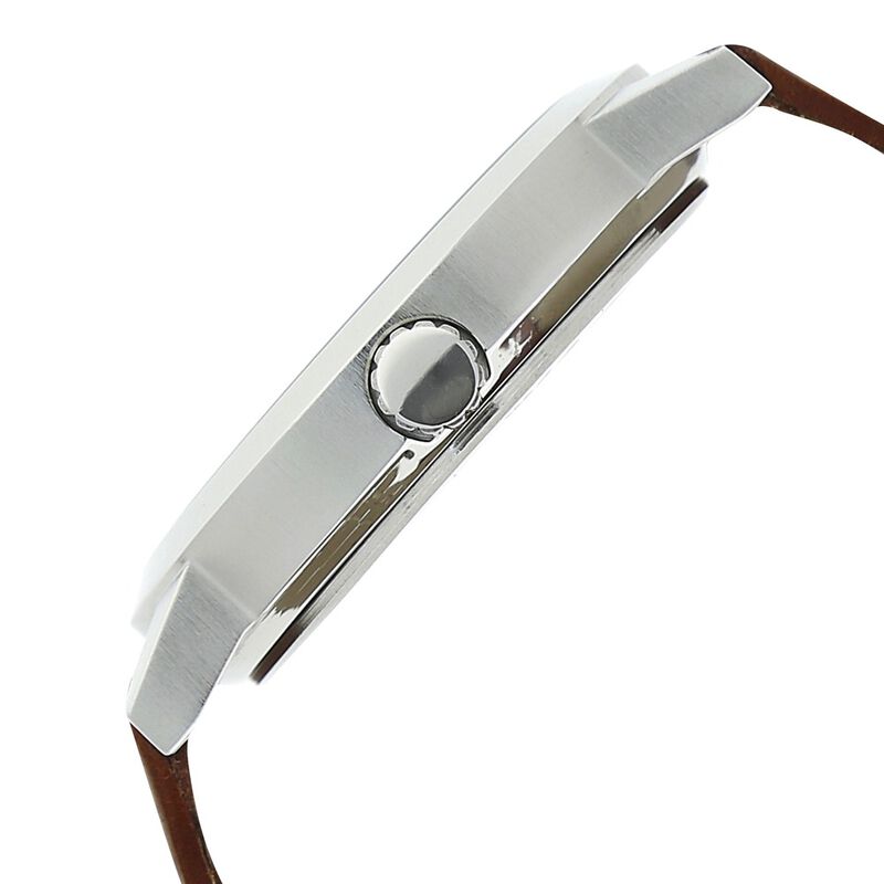 Fastrack Bare Basics Quartz Analog Black Dial Leather Strap Watch for Guys