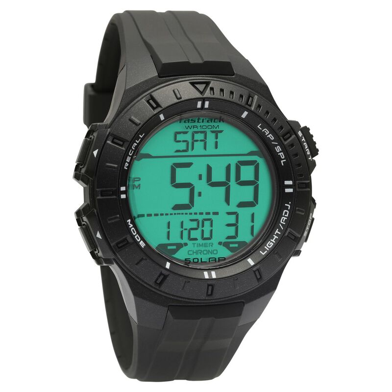 Fastrack Streetwear Digital Dial PU Strap Watch for Guys