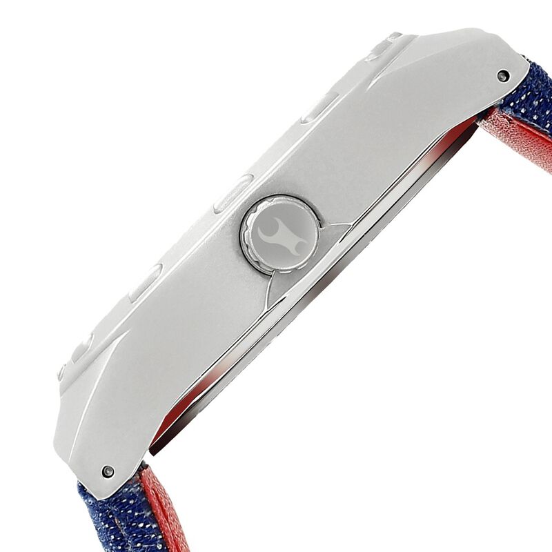 Fastrack Denim Quartz Analog White Dial Denim Strap Watch for Guys