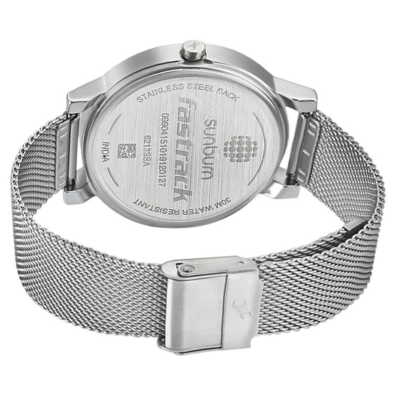 Fastrack Sunburn Quartz Analog Green Dial Metal Strap Watch for Girls