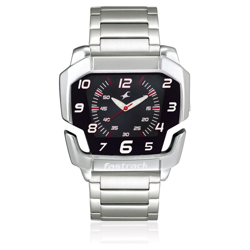 Buy Online Fastrack Quartz Analog Black Dial Stainless Steel Strap ...