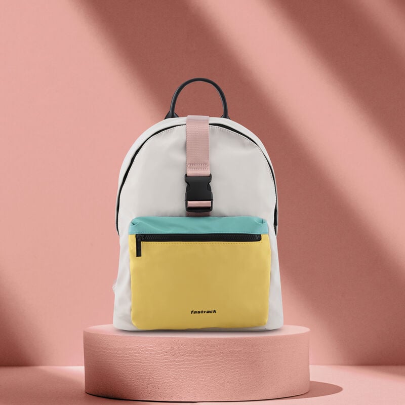 Buy Online Colorblock Nylon Backpack - f241bplan01wh1_p | Fastrack