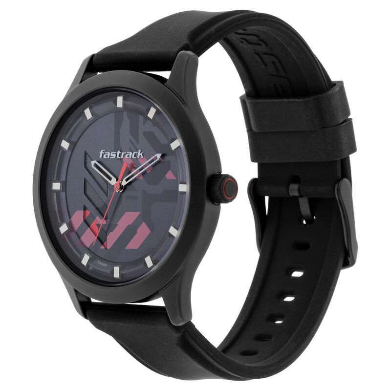 Fastrack Gamify Quartz Analog Grey Dial Silicone Strap Watch for Guys
