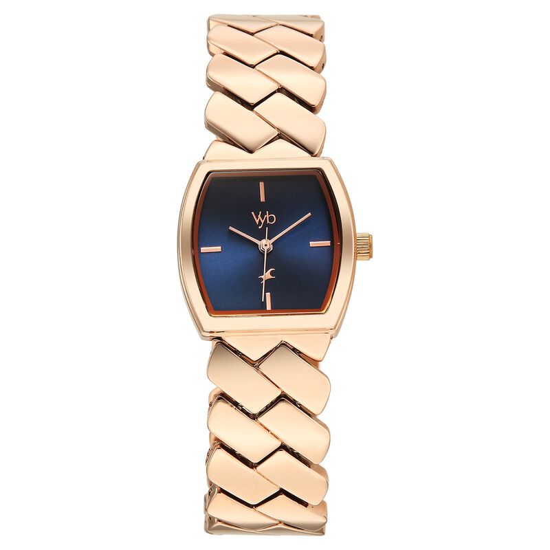 Buy Online Vyb Showstopper By Fastrack Quartz Analog Blue Dial Rose ...