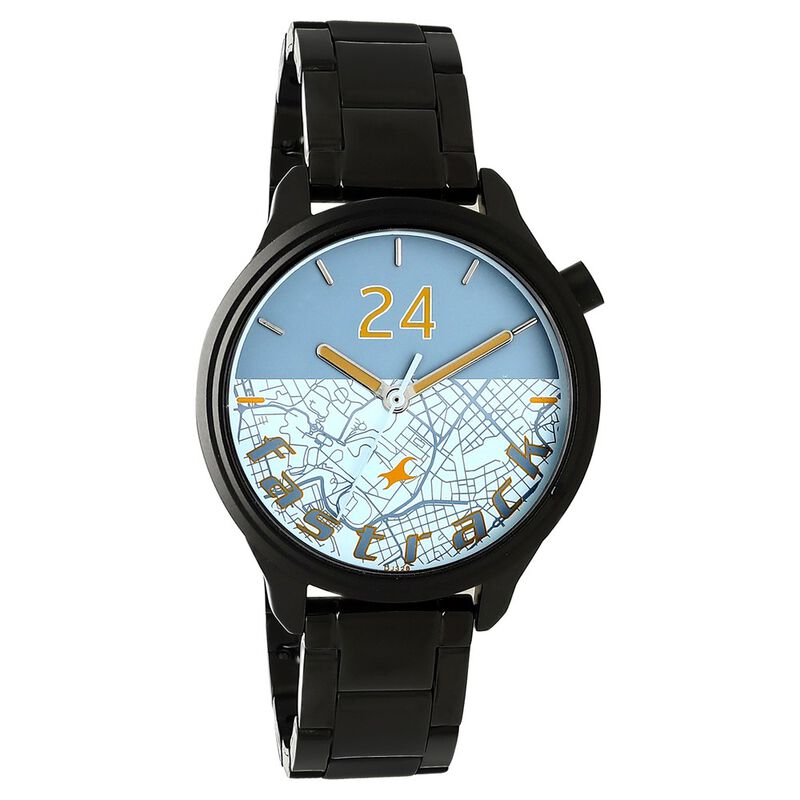 Fastrack Road Trip Quartz Analog Bicolour Dial Stainless Steel Strap ...