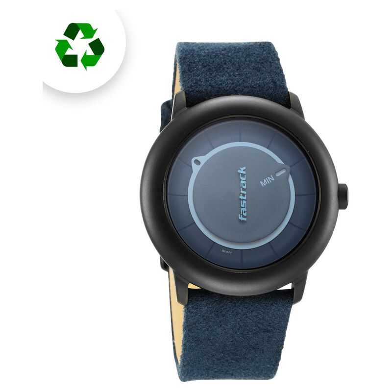 Fastrack Revibe Quartz Analog Blue Dial Fabric Strap Watch for Guys