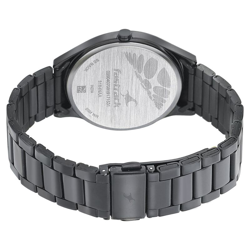 Fastrack Space Rover Quartz Analog Brown Dial Stainless Steel Strap ...