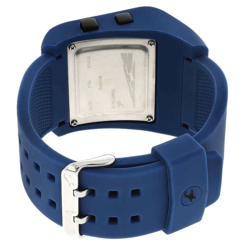 Fastrack Digital Grey Dial Silicone Strap Watch for Guys