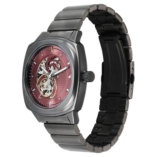 Buy Online Fastrack Automatics Collection Pink Dial Grey Stainless ...