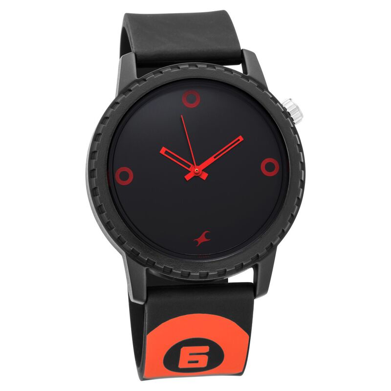 Buy Online Fastrack Quartz Analog Black Dial Silicone Strap Watch for ...