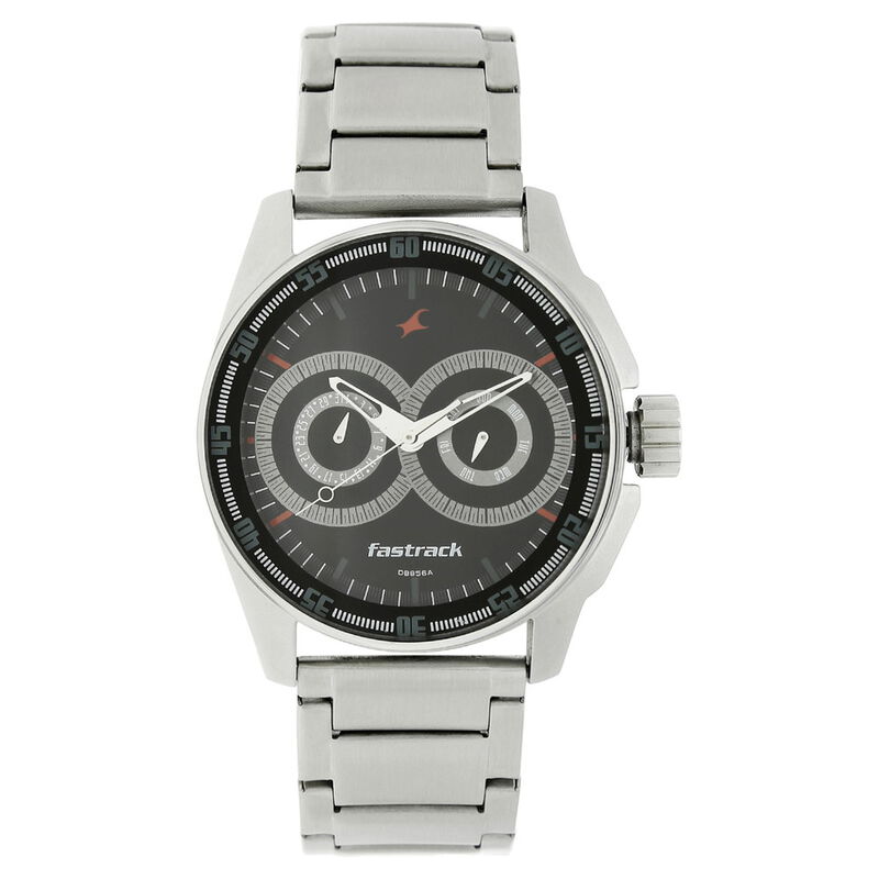 Buy Online Fastrack Black Magic Quartz Analog Black Dial Stainless ...