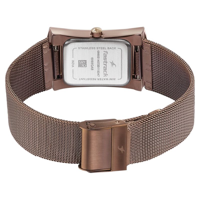 Fastrack Pulse Quartz Analog Brown Dial Stainless Steel Strap Watch for ...