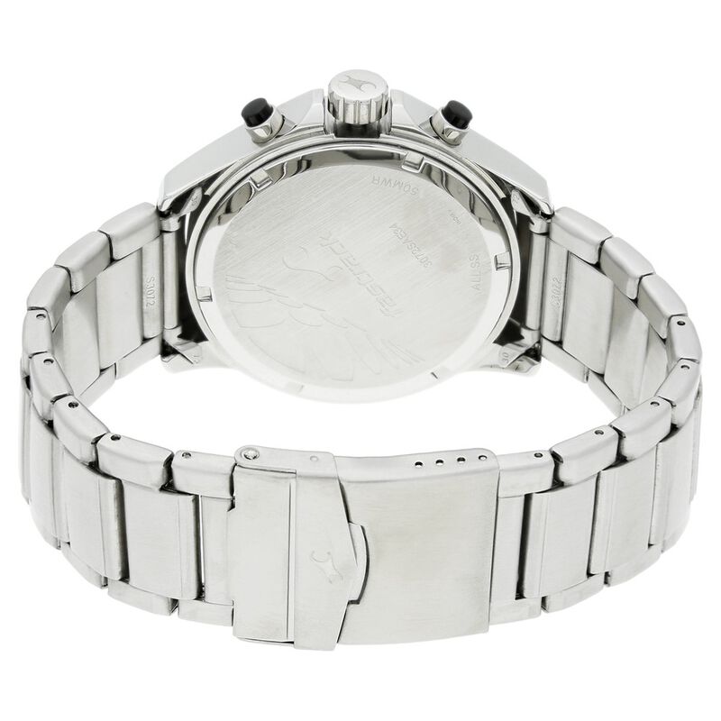 Fastrack Big Time Quartz Chronograph Black Dial Stainless Steel Strap ...