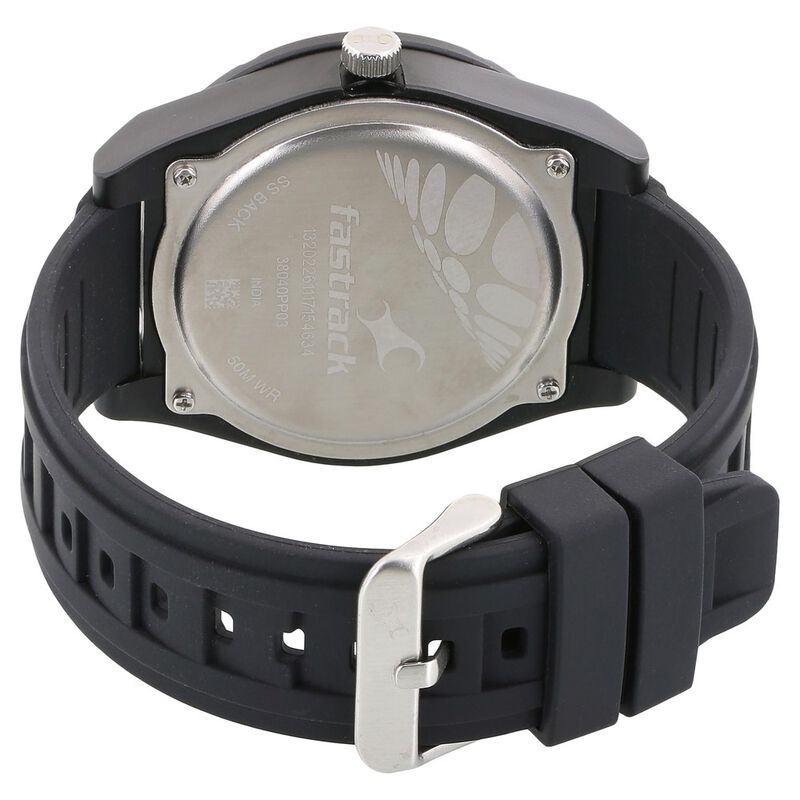Fastrack Trendies Quartz Analog Green Dial Silicone Strap Watch for Guys
