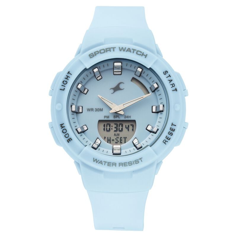 Buy Online Fastrack StreetStyle Quartz Analog Blue Dial Blue Plastic ...