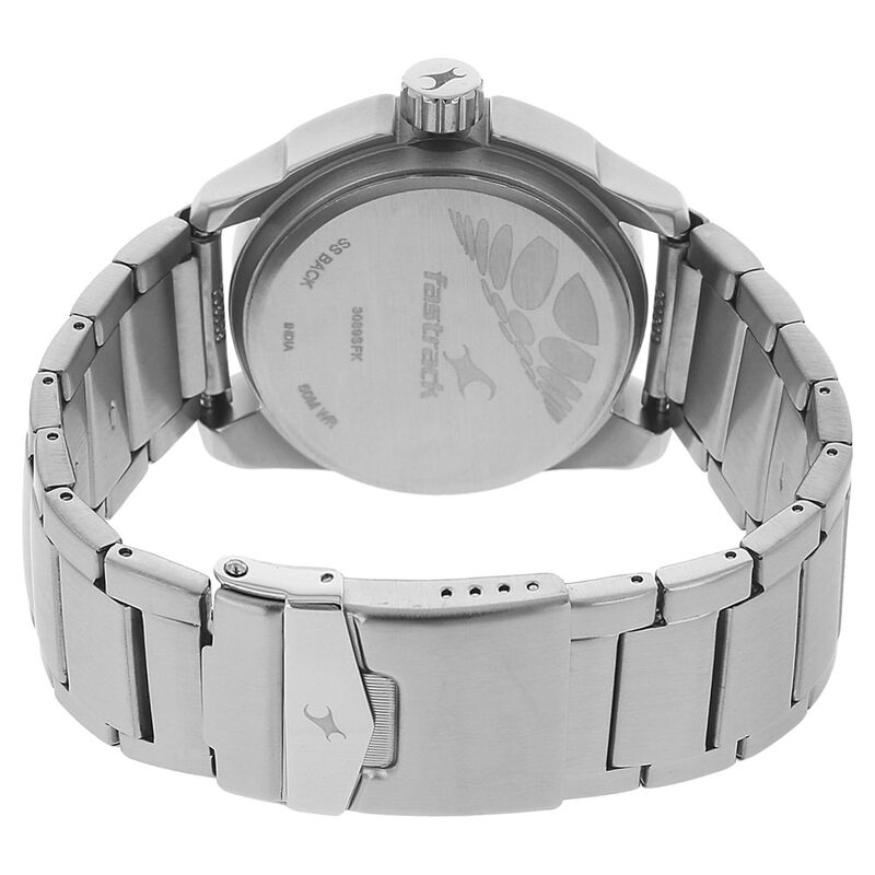 Fastrack Black Magic Quartz Analog Black Dial Stainless Steel Strap ...